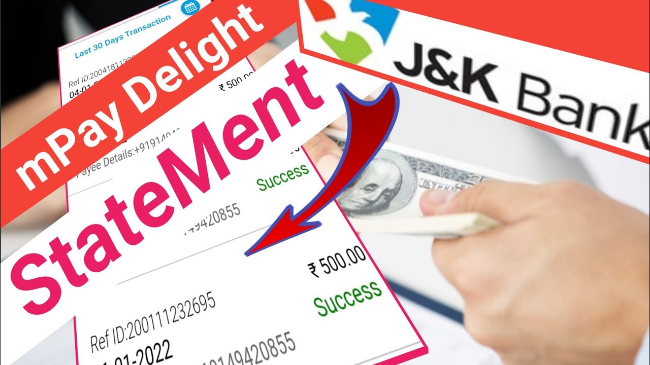 Mpay delight statement | Jk bank mpay delight statement - YouTube