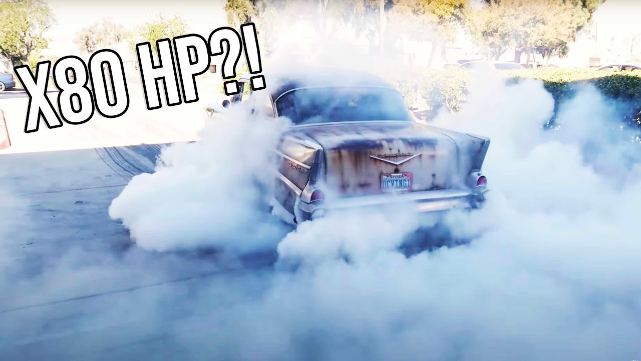 DYNO PULLS & BURNOUTS 57 Chevy Custom Rat Rod Build With A NEW Motor ...