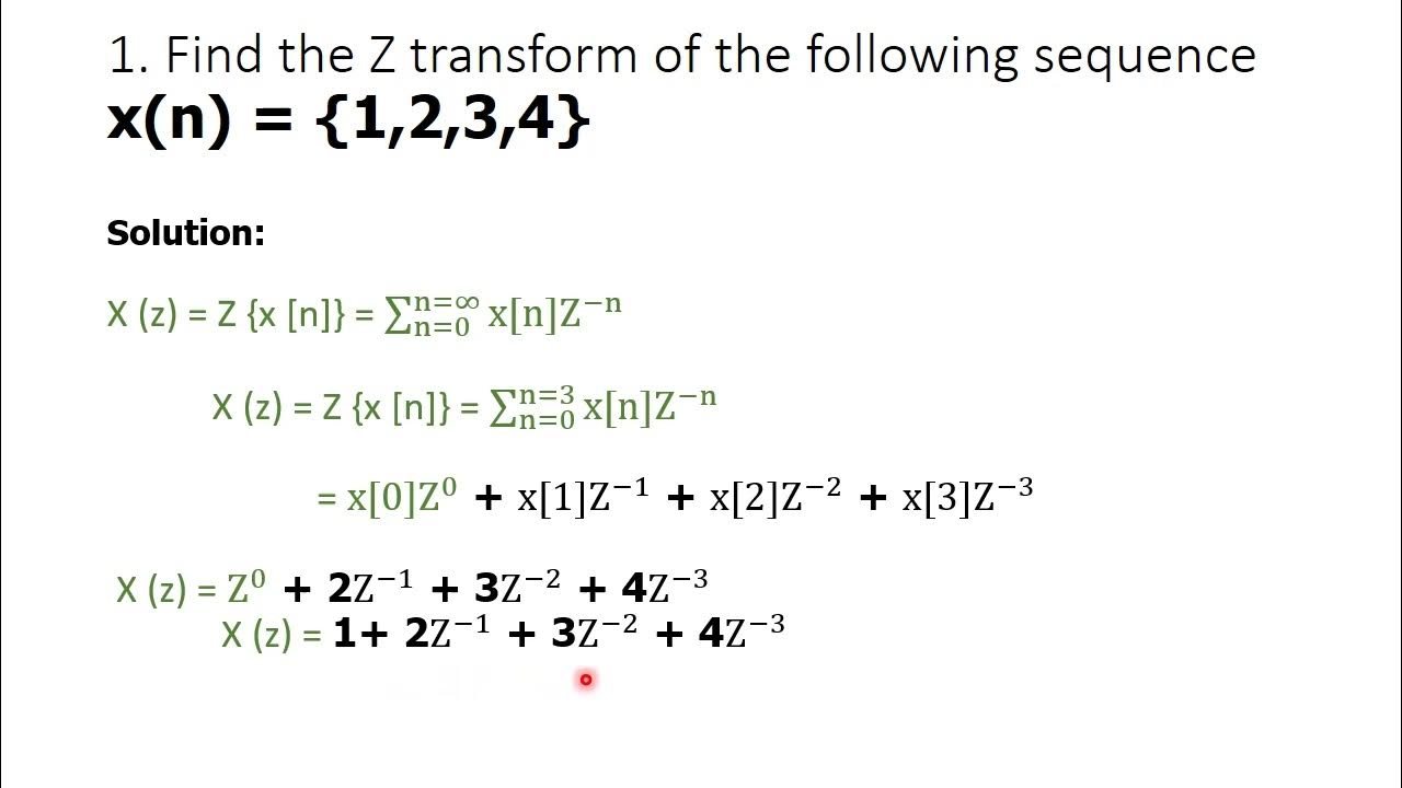 SS UNIT 4 Z transform - YouTube