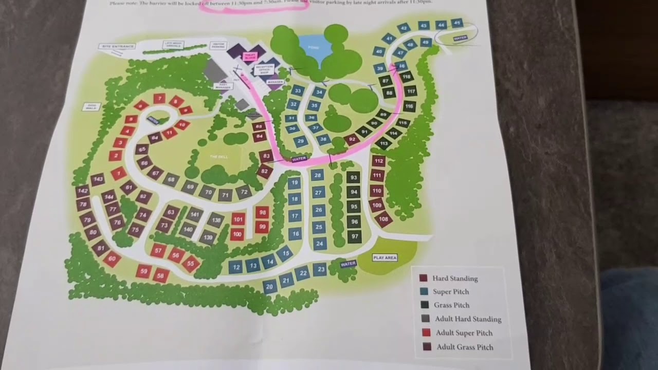 OXON HALL CARAVAN PARK SITE MAP - YouTube