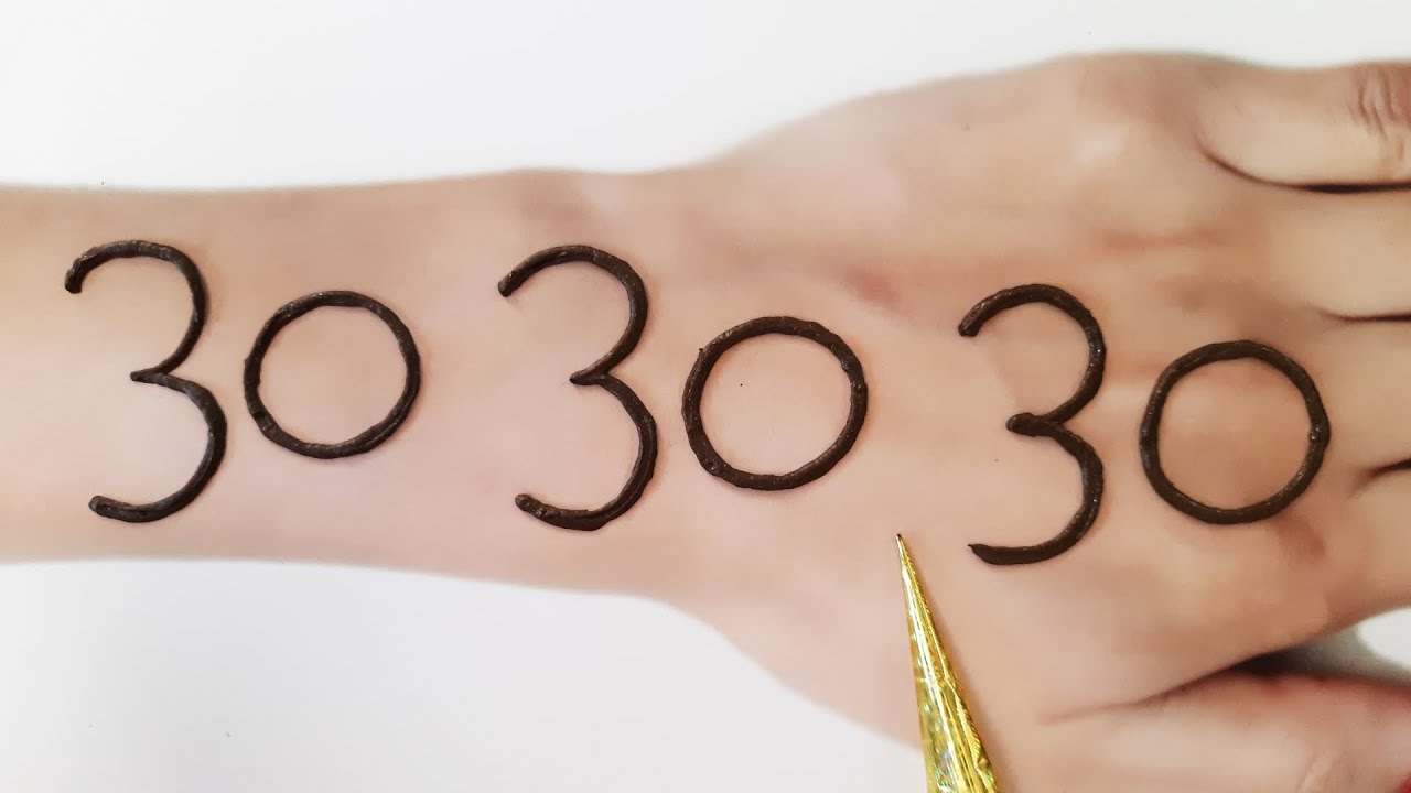 New Number Trick Mehndi Design - 303030 Number Se Mehndi Design Lagana ...