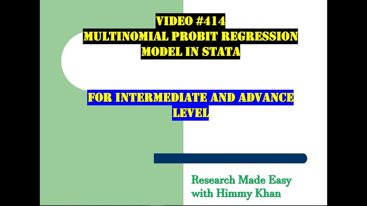 414: #Multinomial #Probit #Regression #Model in #STATA - YouTube