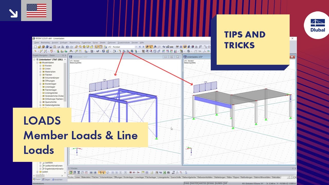 T&T 002 | Loads - Member Loads & Line Loads - YouTube