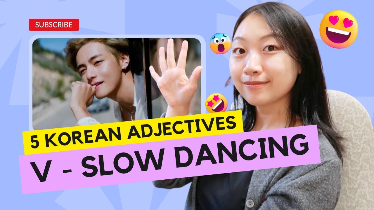 KOREAN REACTION TO BTS V SLOW DANCING / LET'S LEARN 5 BEST KOREAN ADJECTIVES WITH "V - SLOW ...