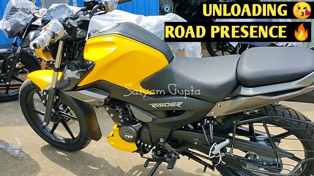 Finally TVS Raider 125 Yellow colour road presence 😱🔥 || Unloading 🔥 ...