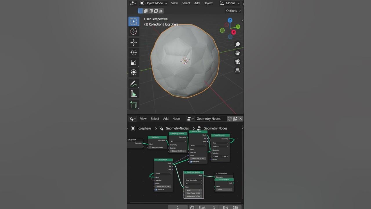 Beginner Geometry Nodes Blender Tutorial 2023 #blendertutorial #shorts - YouTube