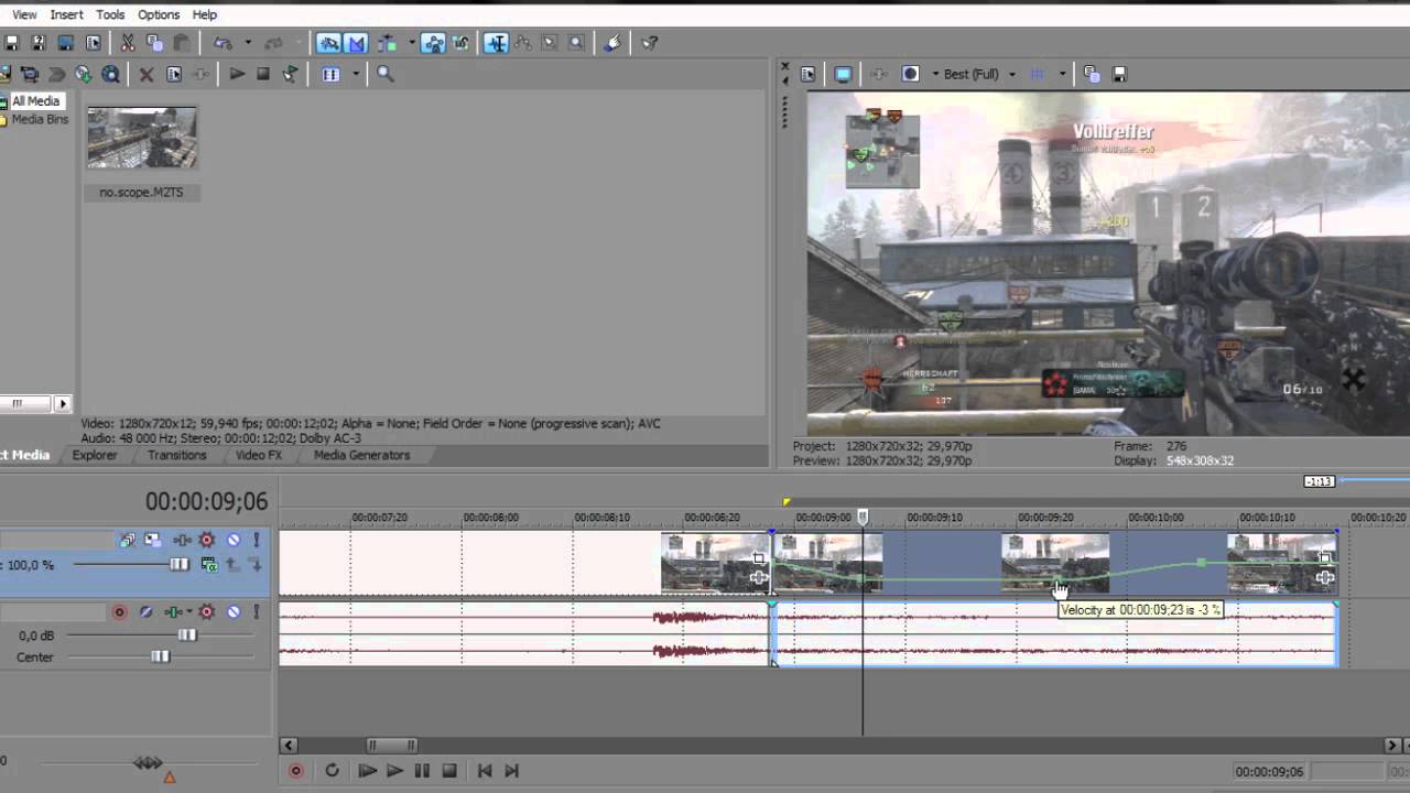 Sony Vegas Velocity - Super Slow Motion HD - YouTube