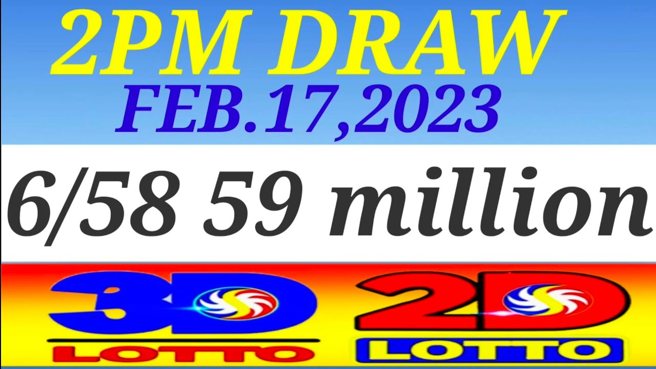 2PM LOTTO DRAW RESULT TODAY FEB.17,2023(FRIDAY) - YouTube
