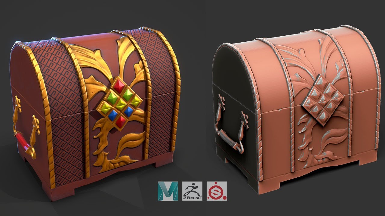 Autodesk Maya 2020, Zbrush 2020, Substance Painter - Stylized Chest ...