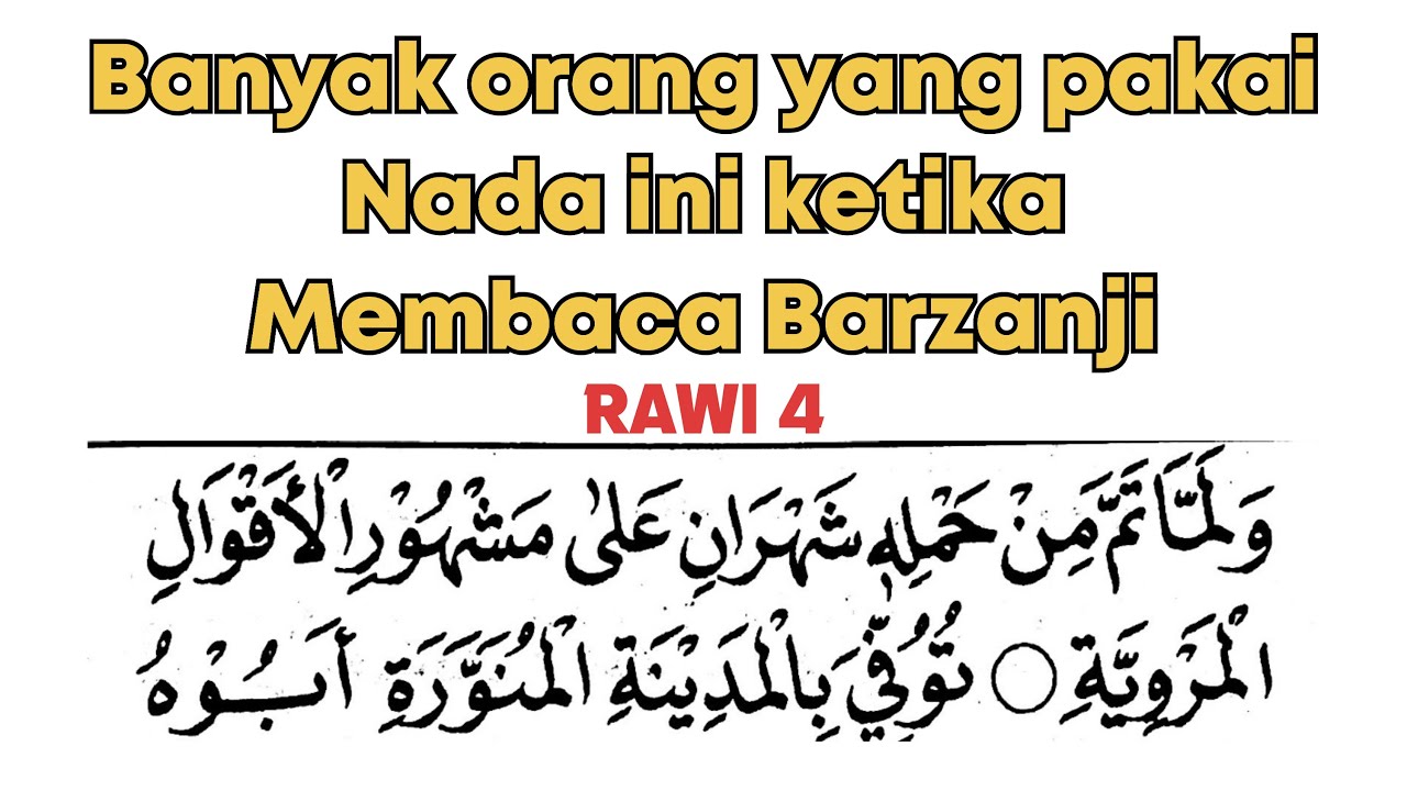 Inilah nada barzanji rawi 4 yang banyak orang pakai - YouTube