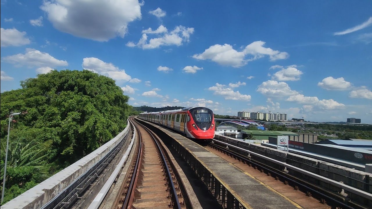 MRT Putrajaya Line passing Depoh Sungai Buloh Depot to Stesen Kwasa ...