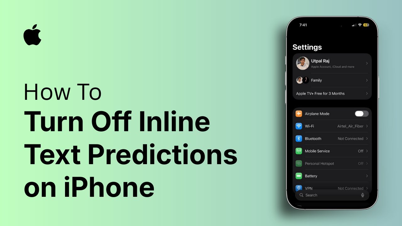 How to Turn Off Inline Text Predictions on iPhone - YouTube