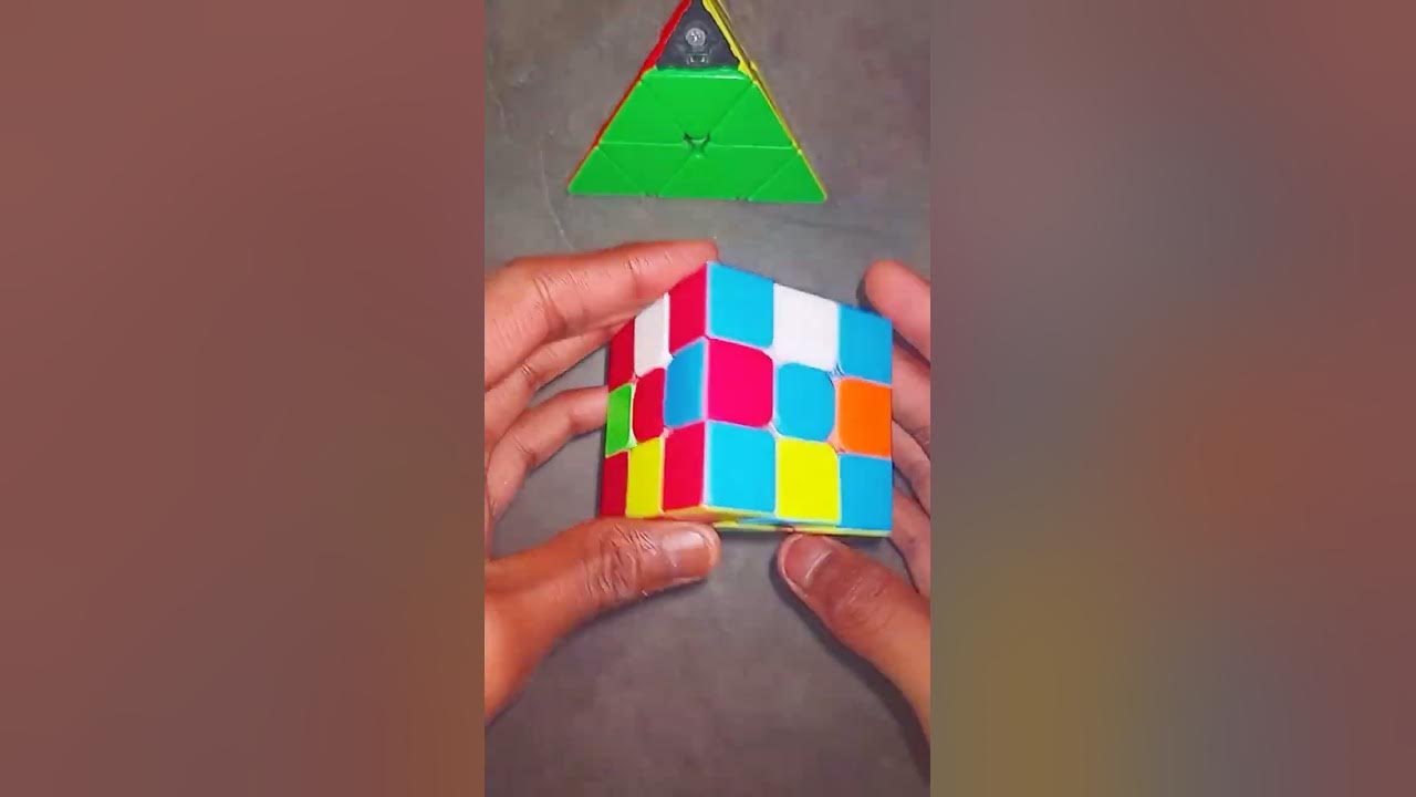 How to make superflip pattern on pyraminx and 3 by 3 Rubik's cube 😍 #adityasagar #cubingindia ...