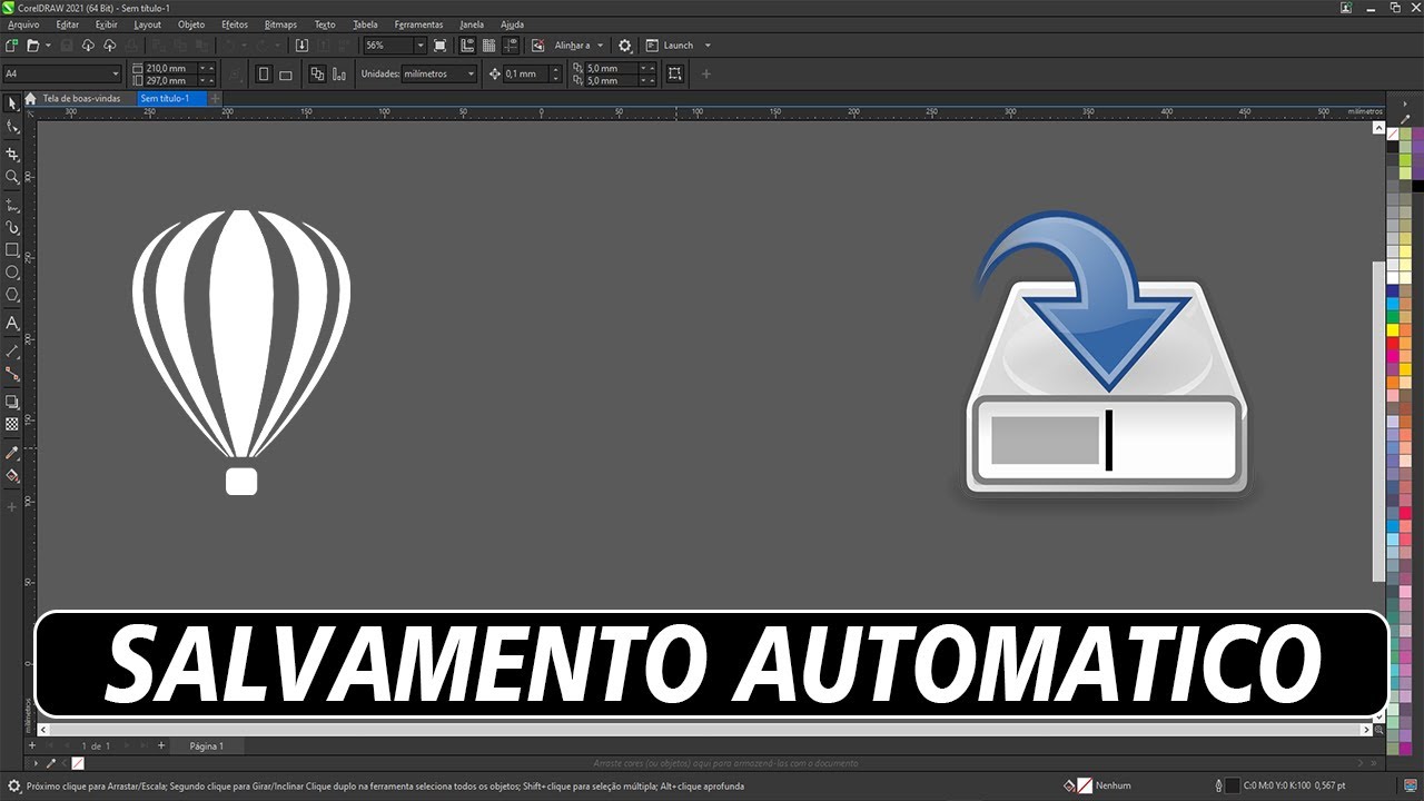 CorelDRAW - Configurar SALVAMENTO AUTOMÁTICO de Arquivos - YouTube