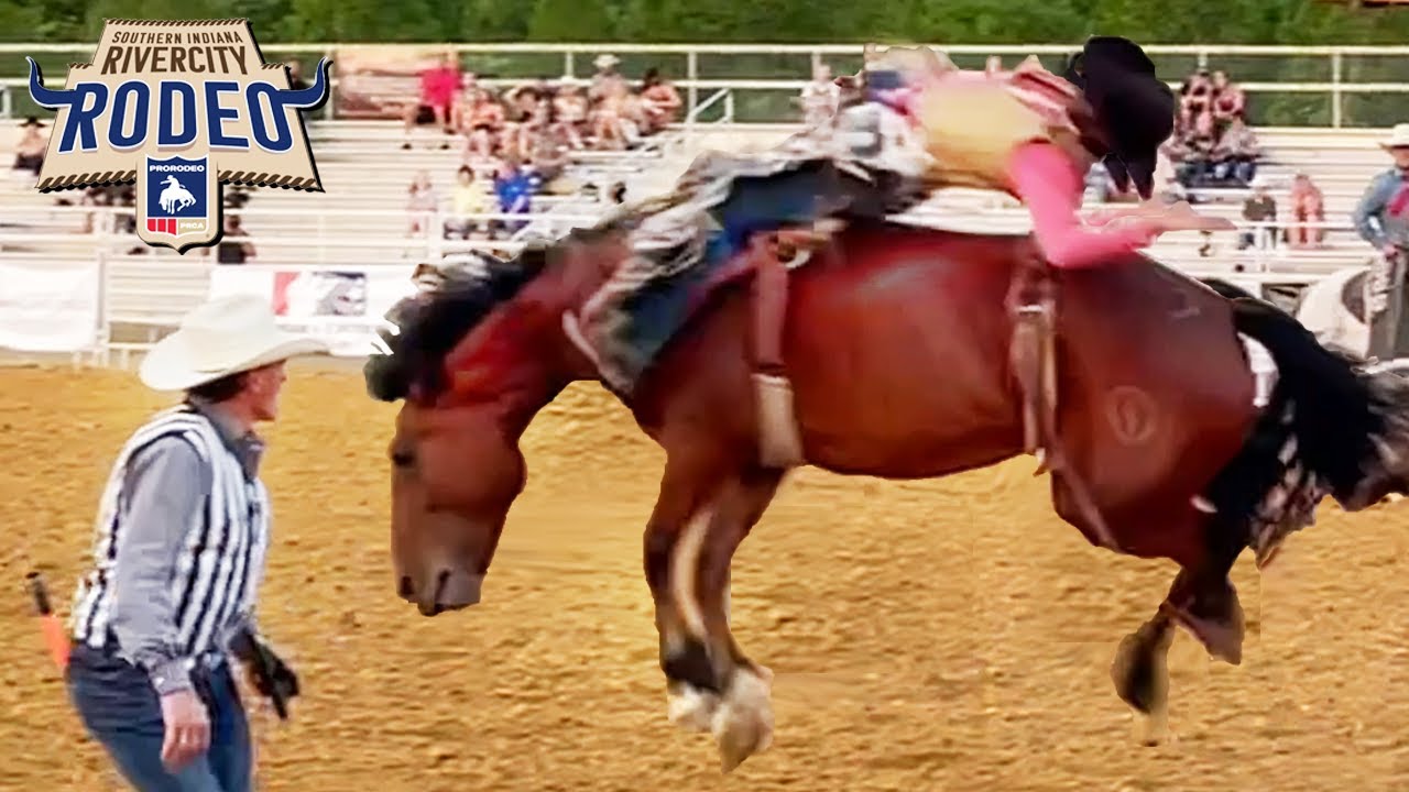 Southern Indiana River City Rodeo Bareback Riding Event! PRCA Cowboy ...