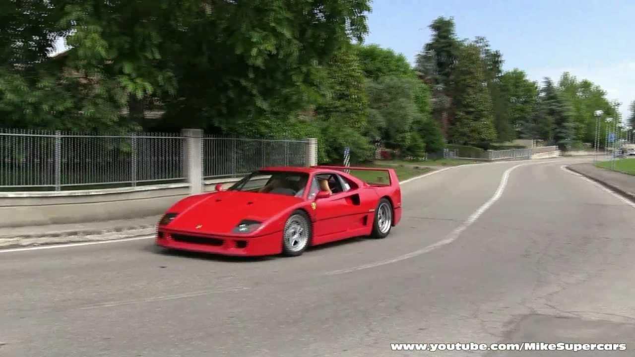 Ferrari F40 and Ferrari 288 GTO on the road in Maranello - YouTube