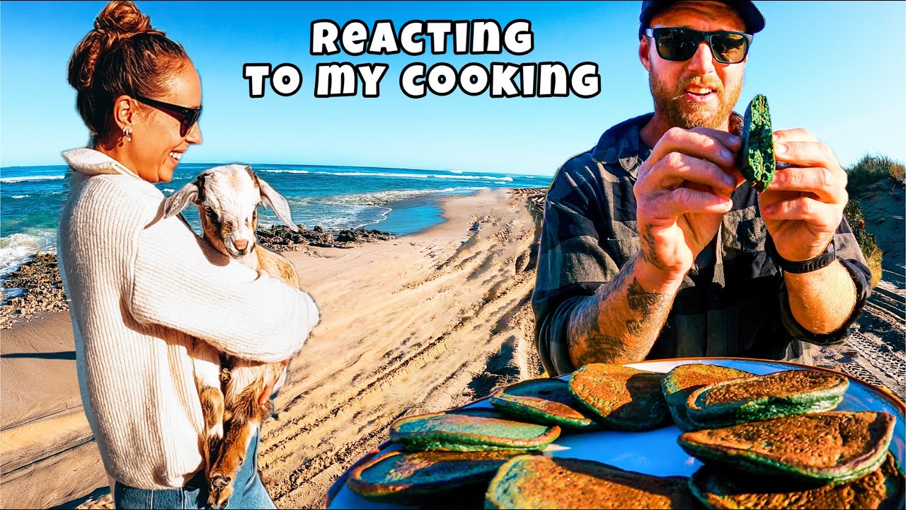 MY BOYFRIEND REACTS TO MY COOKING, STRUGGLES WITH A PET BABY GOAT - YouTube
