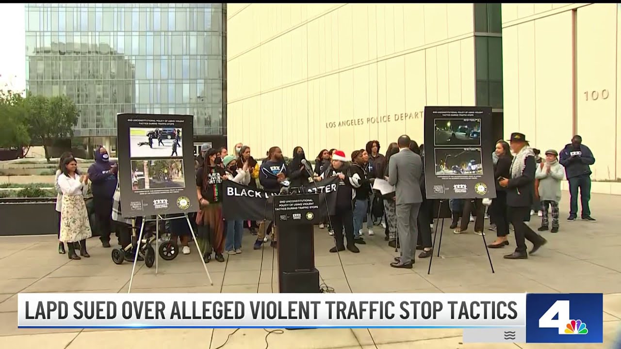 LAPD sued over alleged violent traffic stop tactics - YouTube