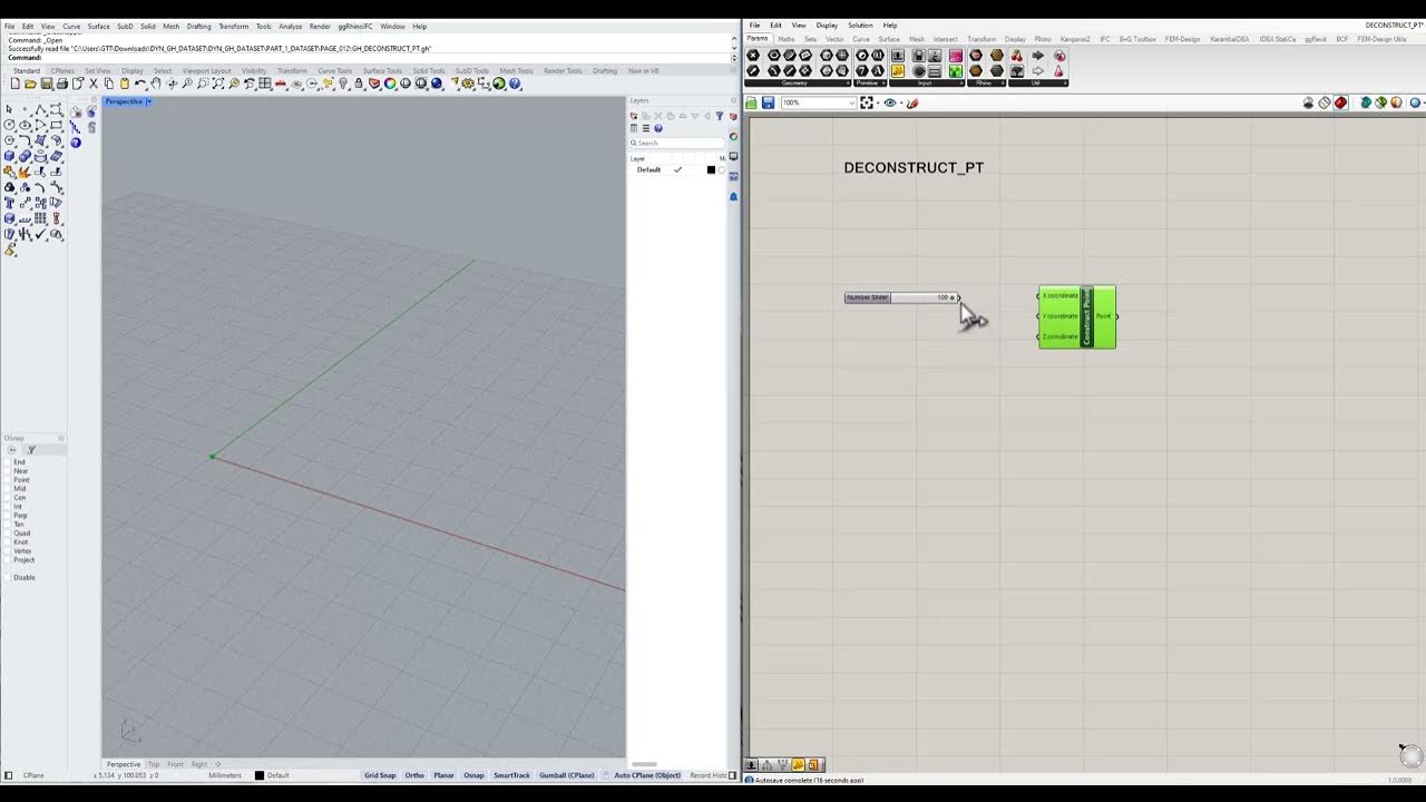 Grasshopper Tutorial Parametrically || deconstruct the points ||- Lesson 02 - YouTube