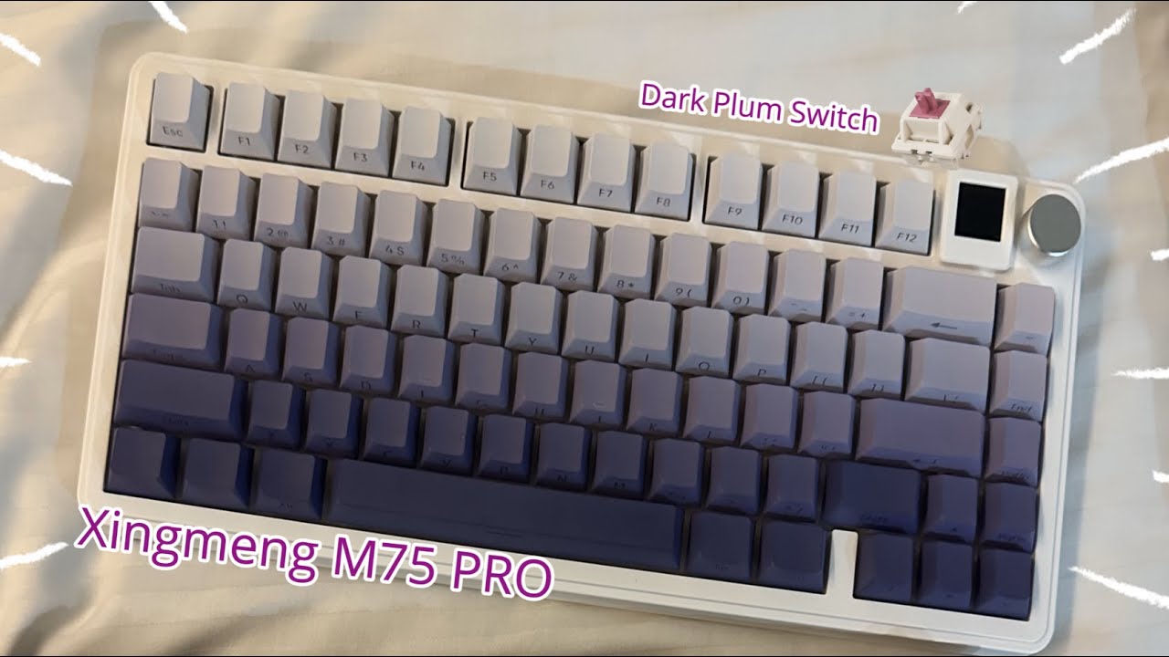 Thocky Gasket 75% Keyboard with Custom Screen | Xingmeng M75 pro Review ...
