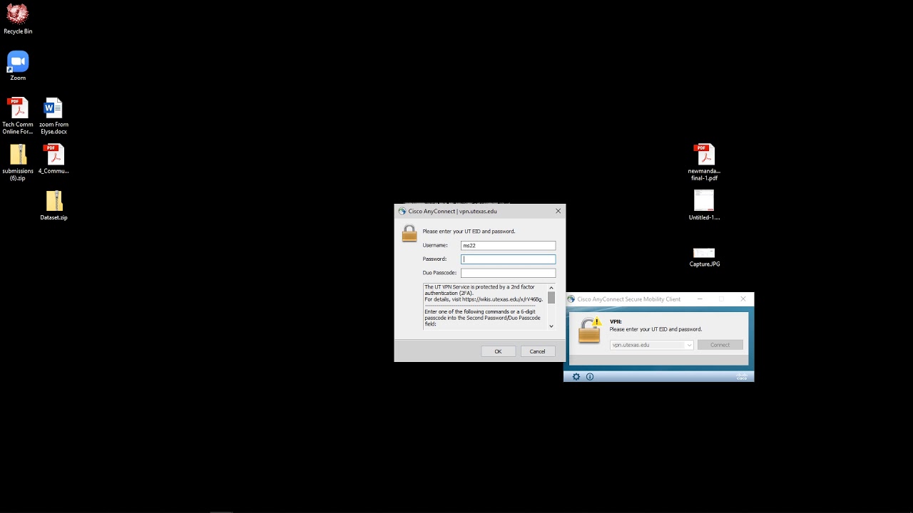 University of Texas VPN Connection troubleshooting - YouTube