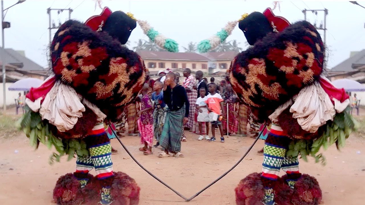 African Ekpe Masquerade Dance Of Love In Ibom Village, Arochukwu - YouTube