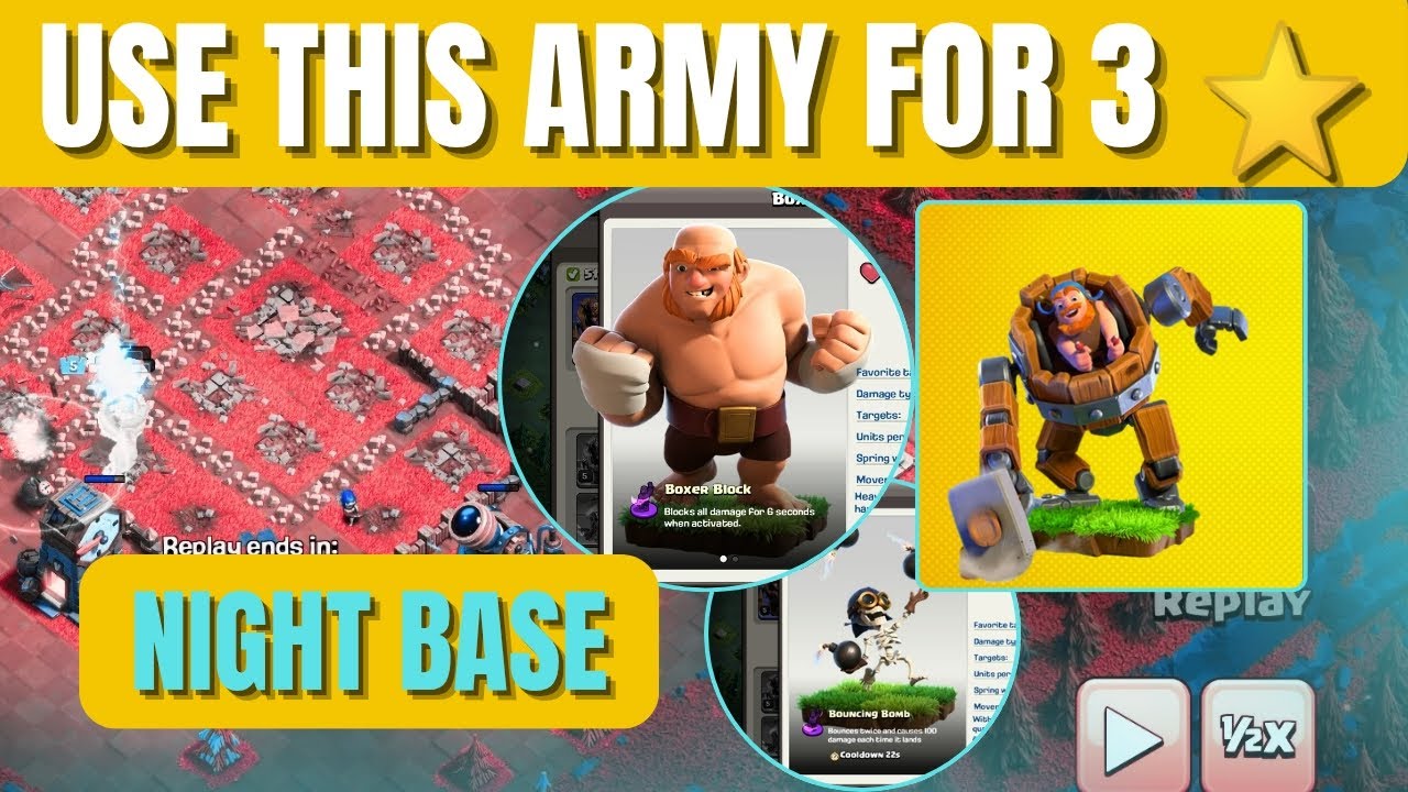 Use This Combo For 3 Star In Night Base, COC, Clash Of Clans #coc # ...