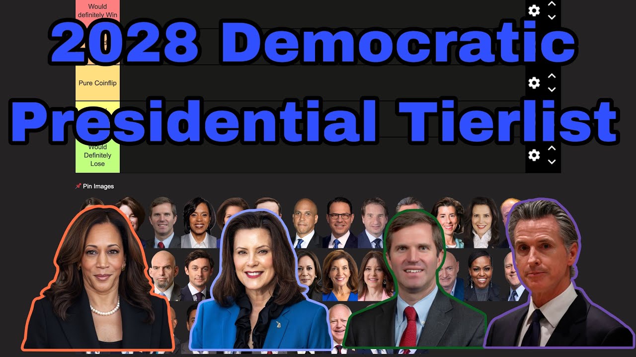 2028 Democratic Presidential Tier List - YouTube
