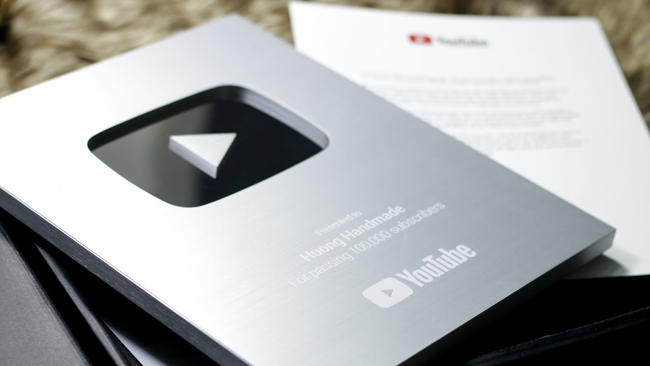 Unboxing my silver play button || Thanks all of you || Huong handmade ...