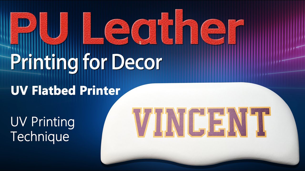UV Printing PU Leather Backrest and Cushion - YouTube