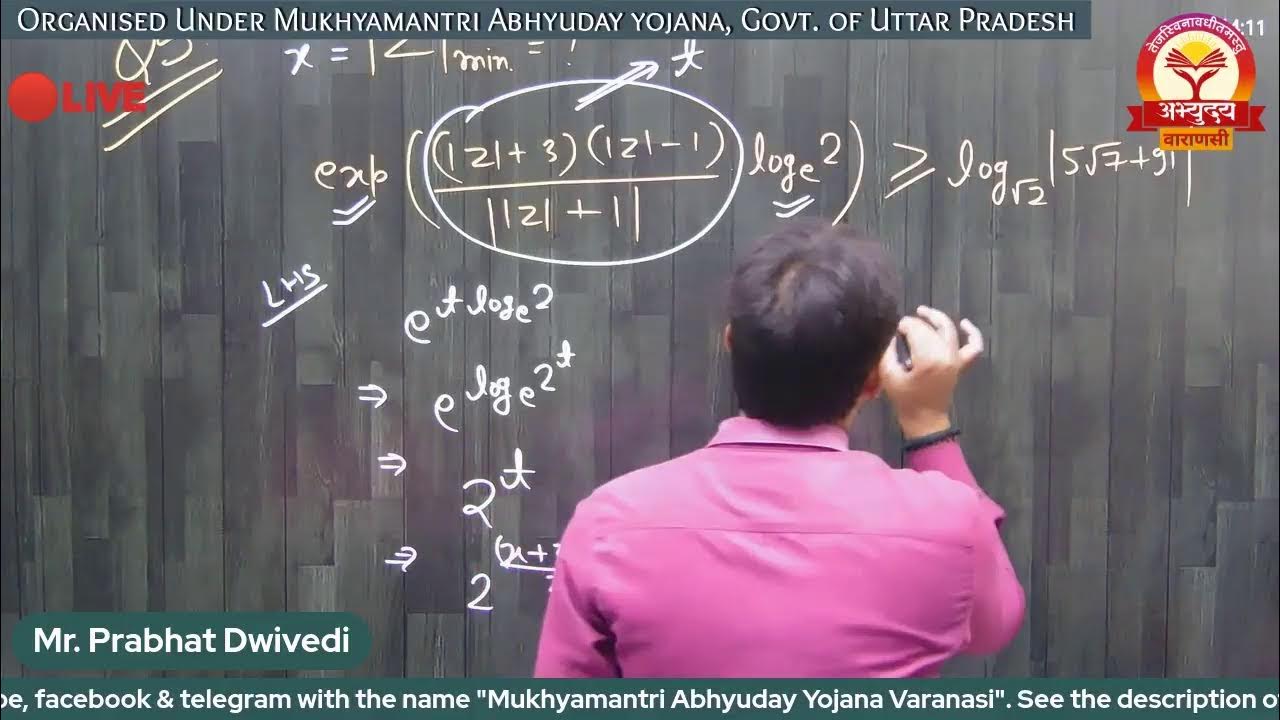 JEE II Complex Number- Lecture - 4 II Math II Mr. Prabhat Dwivedi II Abhyuday SARA - YouTube