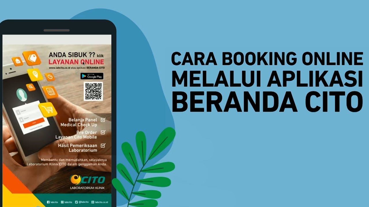 Booking Pemeriksaan Online Melalui Aplikasi Beranda CITO. Tidak Perlu ...