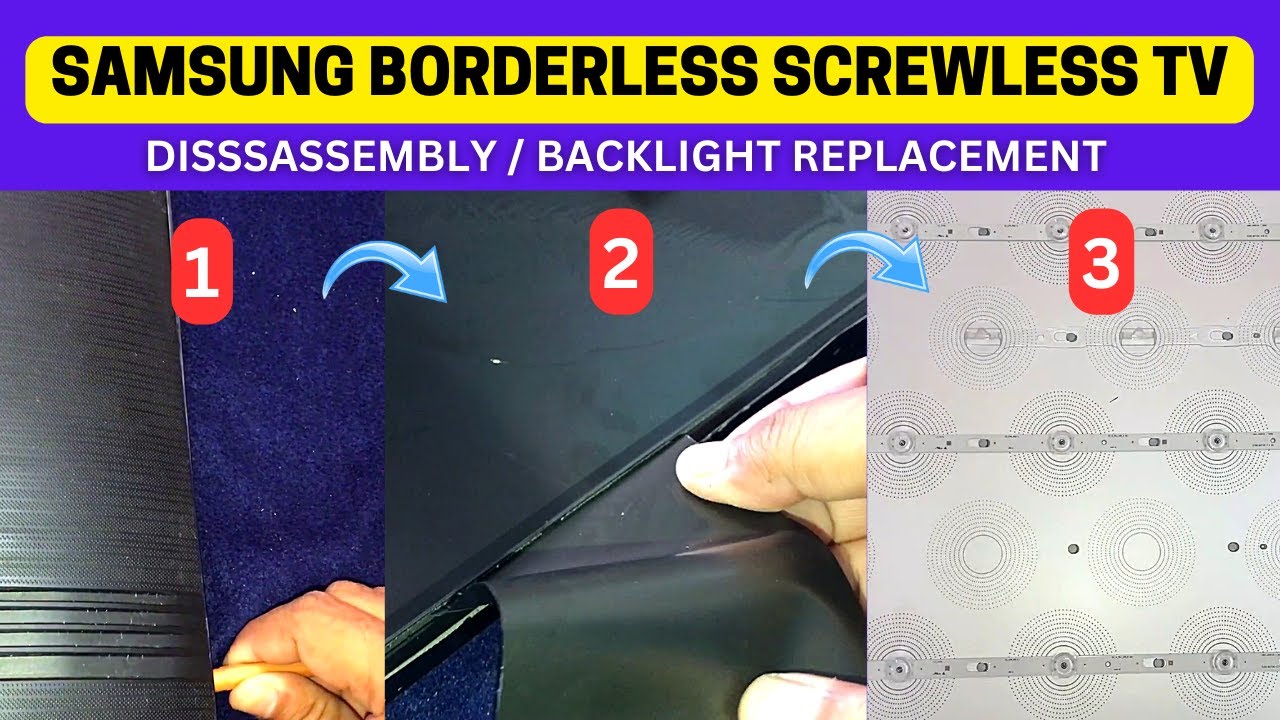 SAMSUNG UA55TU8000 4K CRYSTAL HD BACKLIGHT REPLACEMENT || Samaung ...