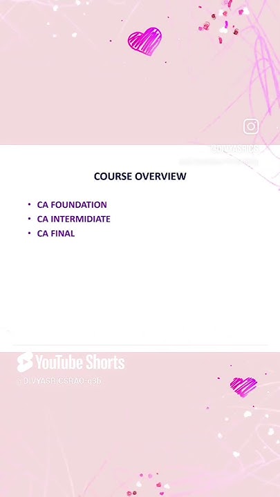 CA COURSE OVERVIEW - YouTube
