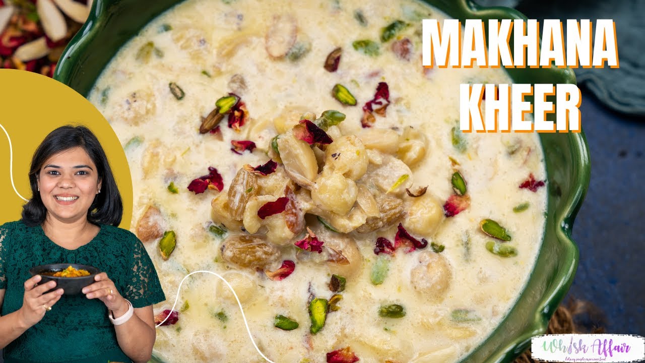 Makhana Kheer Recipe (Fox Nut Pudding, Indian Creamy Dessert) - YouTube