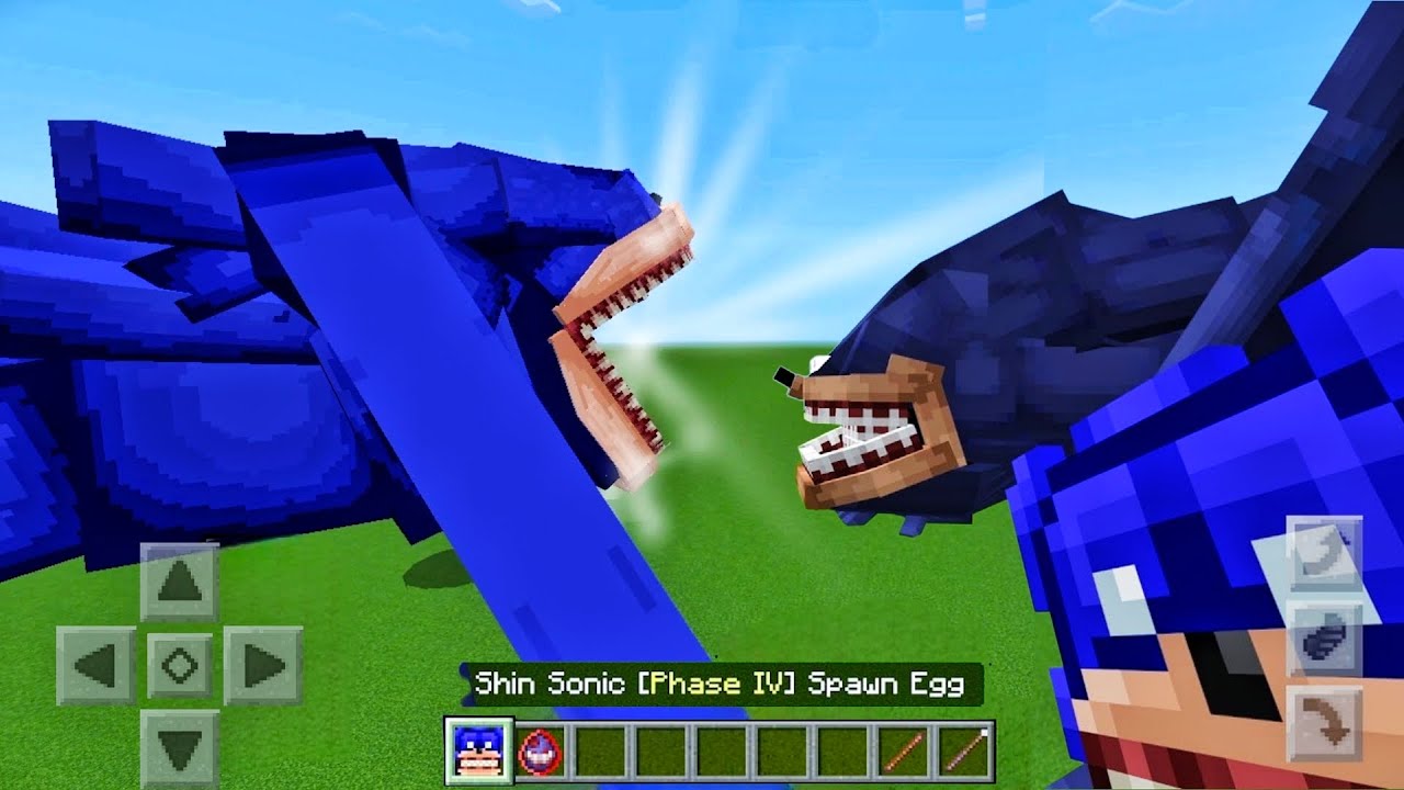 Shin Sonic Vs Sonic exe Mod ADDON UPDATE in MINECRAFT PE - YouTube