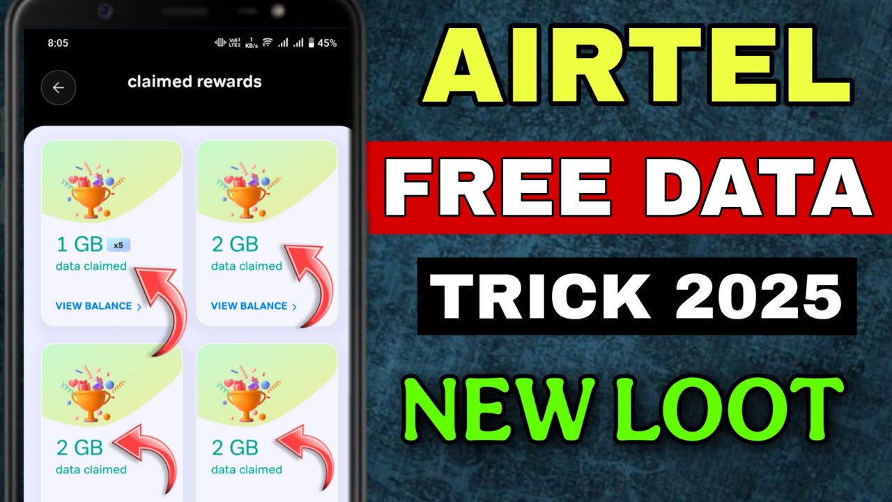 🔥 Airtel Free Data Code 2025 😱 | Latest Tricks to Get Free Data 🚀 - YouTube