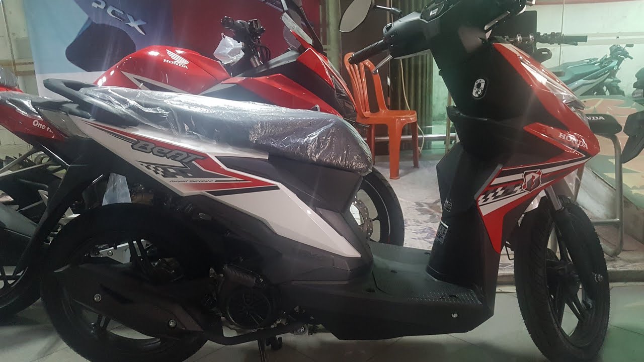 Honda Beat Cbs Funk Red White / Merah Putih 2018 - YouTube