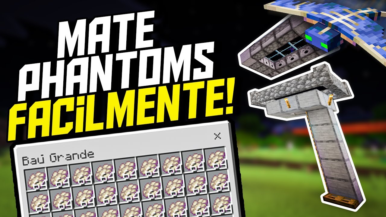 FARM de PHANTOM SIMPLES e FÁCIL no MINECRAFT BEDROCK! TUTORIAL - YouTube