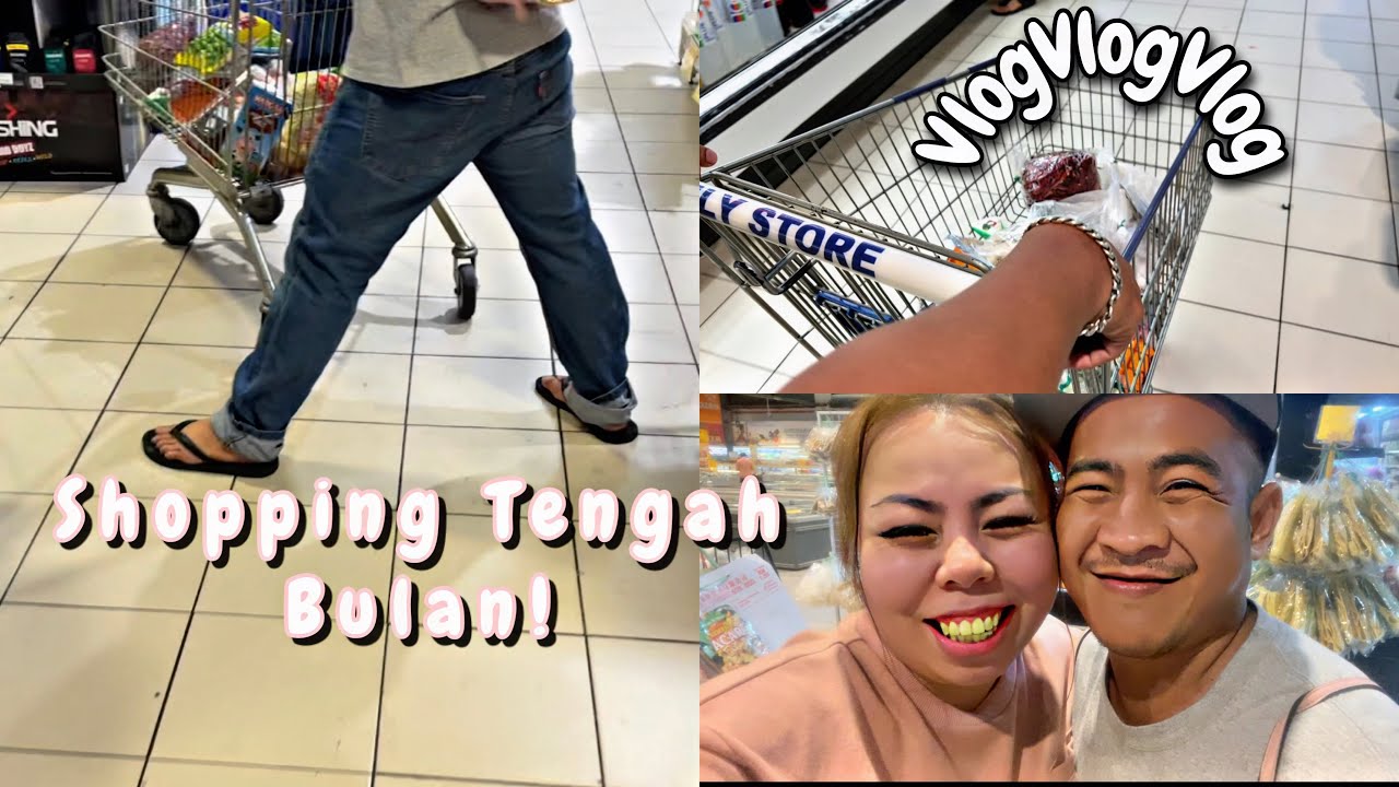 Terkangkang Kangkang Laki Aku Tolak Trolly! 🤣😝 Groceries VlogVlogVlog ...