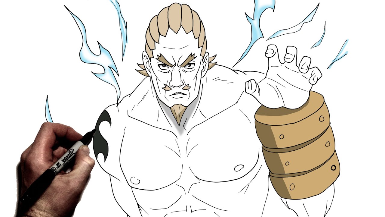 How To Draw 4th Raikage | Step By Step | Naruto - YouTube