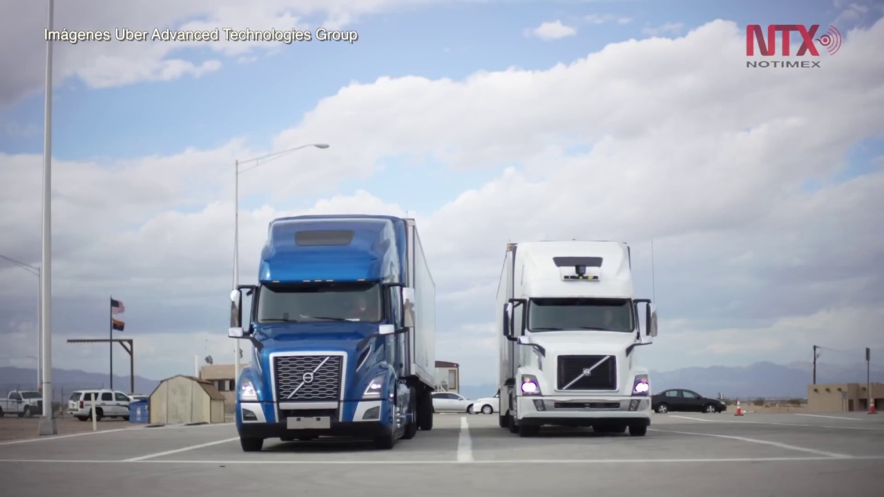 Uber opera camiones de carga de conducción autónoma en carreteras - YouTube