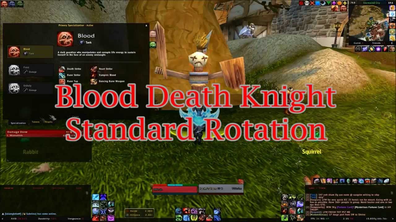 5.4 Blood Death Knight Rotation Mists of Pandaria - YouTube
