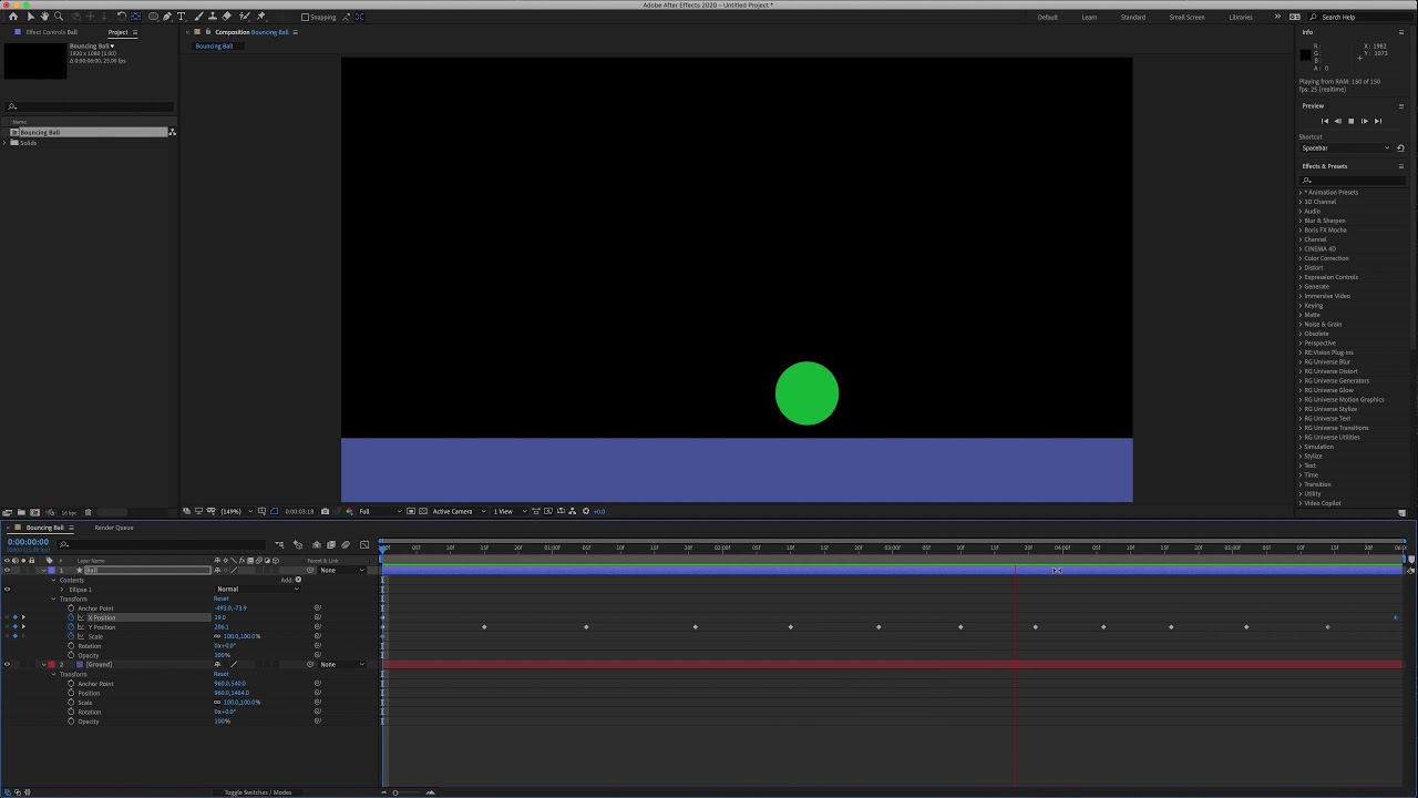 After Effects keyframing basics - Bouncing Ball Tutorial - YouTube