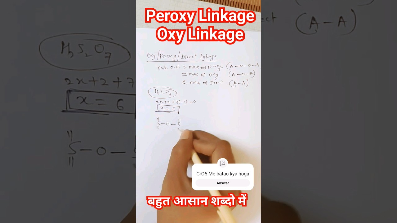 How to find peroxy and oxy linkage in structure #vseprtheory #vsepr # ...
