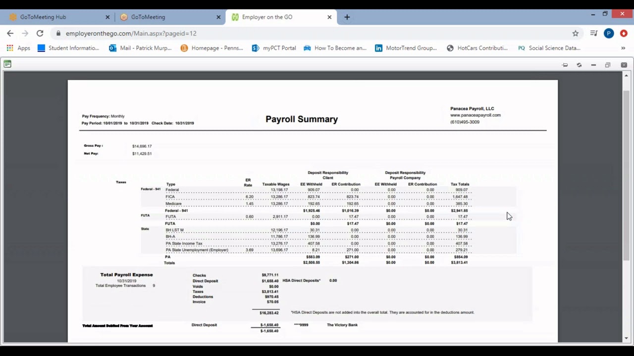 Employer on the Go Tutorial: Payroll Document Access and Details - YouTube