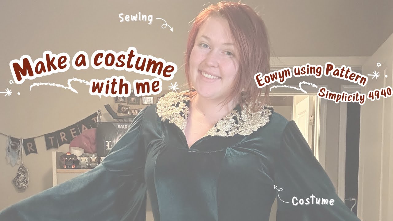 Eowyn's Gown Sewing Process - Simplicity 4940 - YouTube