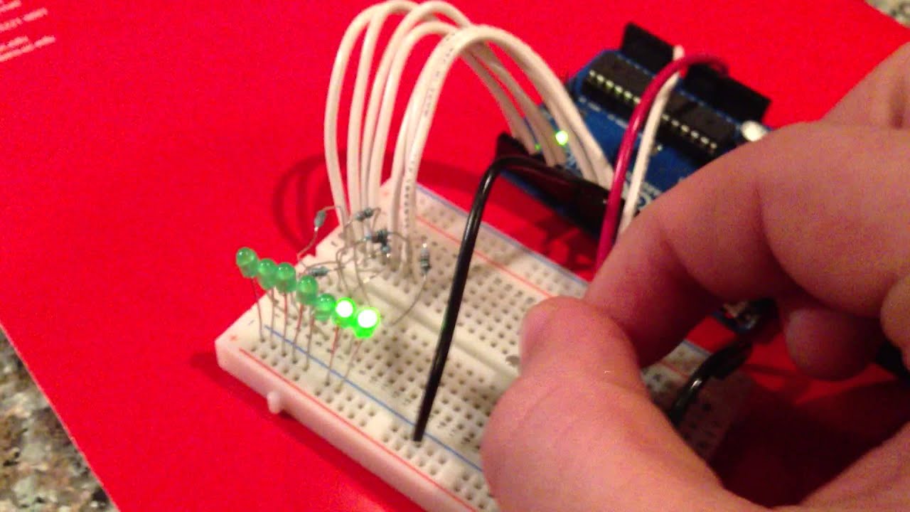 6 Chasing Leds With Arduino Uno Youtube