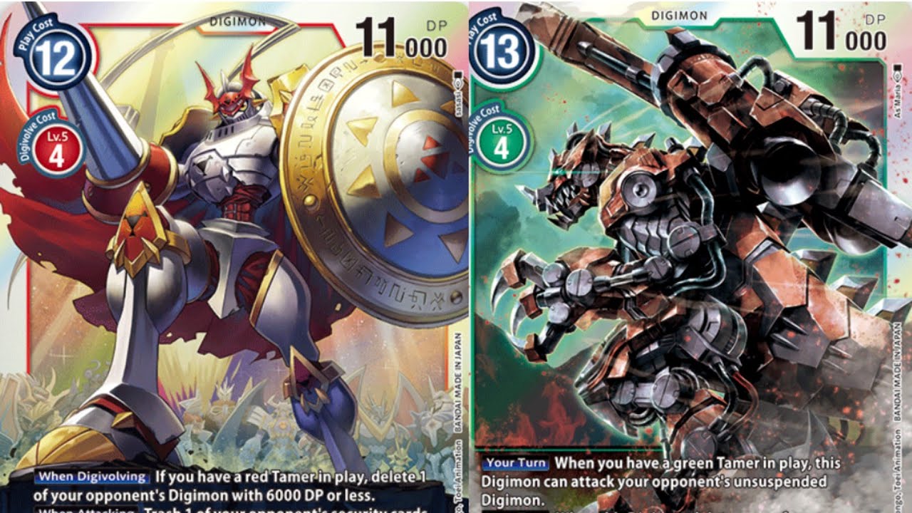 Digimon TCG Gameplay: Red Gallantmon vs. Green Rust Tyrannomon - YouTube