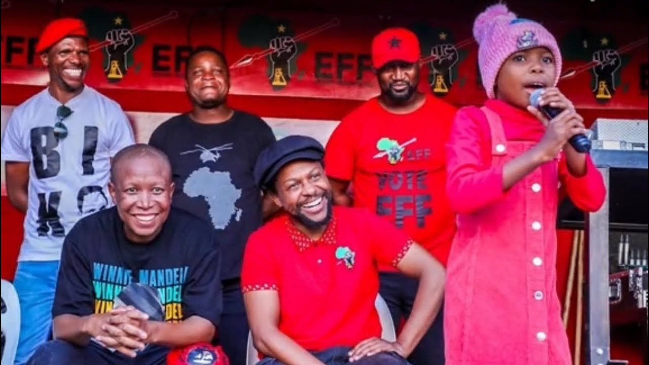 8-year-old Kelebogile recites a poem about EFF President, Julius Malema ...